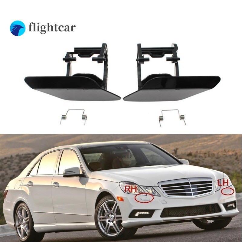 (FT) กันชนด้านหน้าไฟหน้าเครื่องซักผ้าฝาครอบสเปรย์สําหรับmercedes Benz E-Class W212 E300 E350 ...