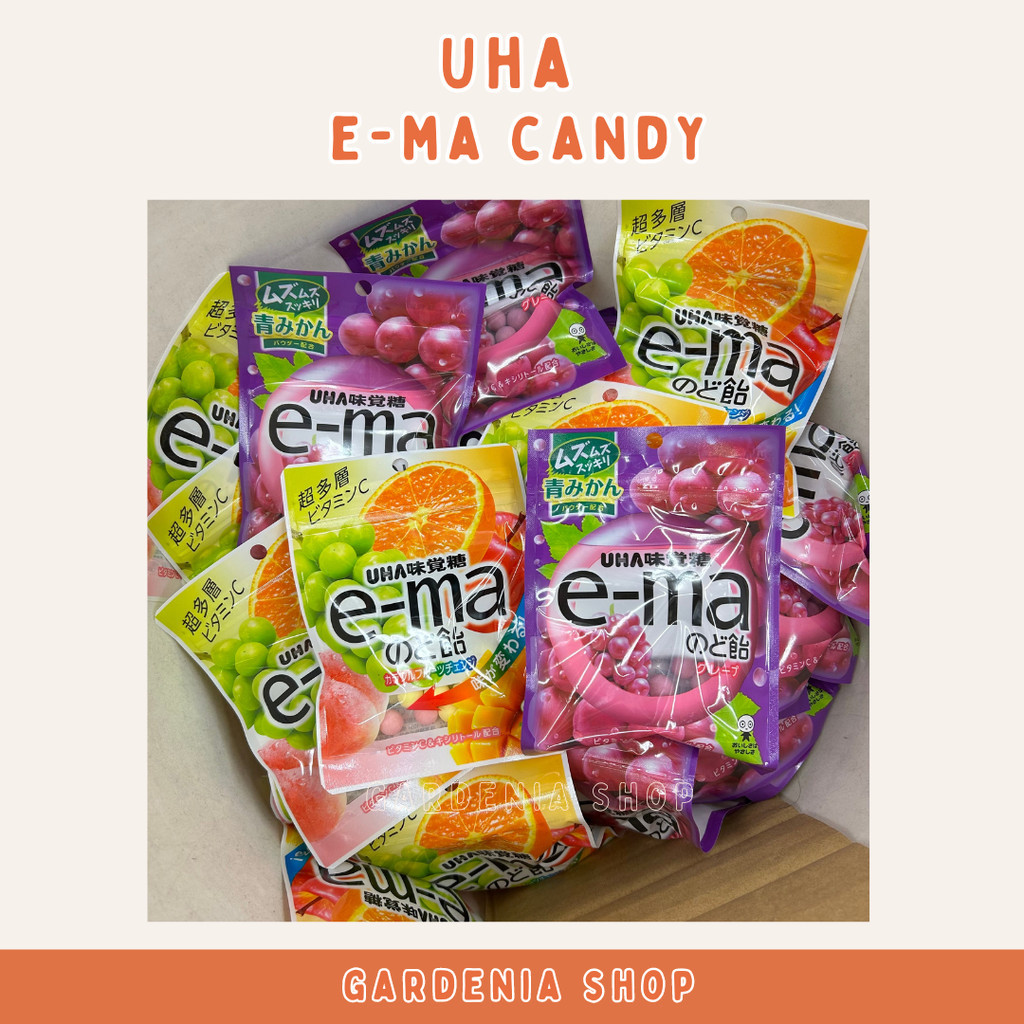 ลูกอม UHA e-ma Throat Candy วิตามินซี รสผลไม้ ขนมญี่ปุ่น Gardenia Shop | Shopee Thailand