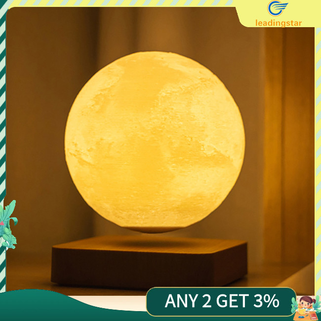 Leadingstar Floating Moon Lamp พร้อมไฟปรับได้ 16 สี, Magnetic ...