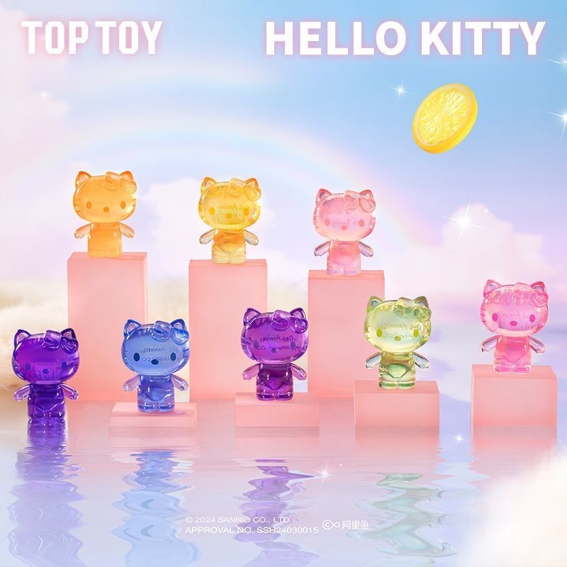 Toptoy ของแท้ Hello Kitty 50th Anniversary Candy Series อินเทรนด์เล่น Mystery กล่องรูป ...