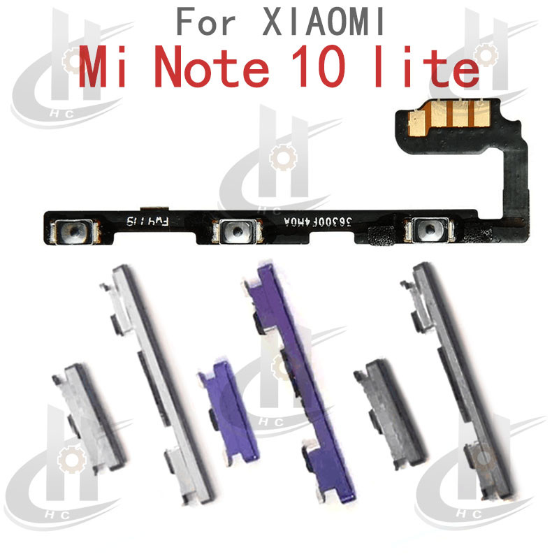 สําหรับ Xiaomi Mi Note 10 Lite Power volume ปุ่มด้านข้าง Flex Cable ...