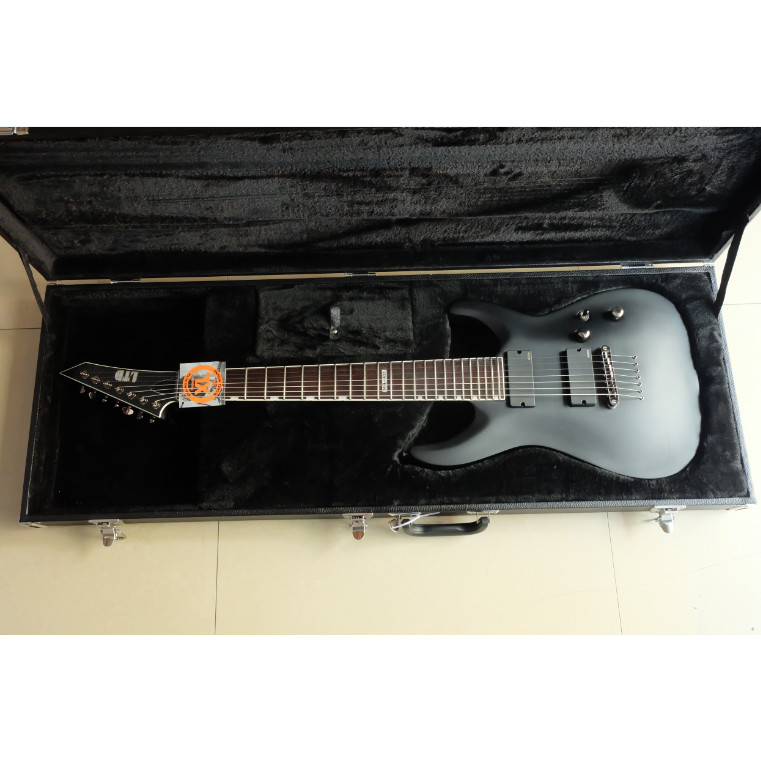 ESP LTD MH-417 กีตาร์ไฟฟ้า 7 สายแบบผ่านตัว ผิวด้าน สำหรับฝึกซ้อมและแสดง ...