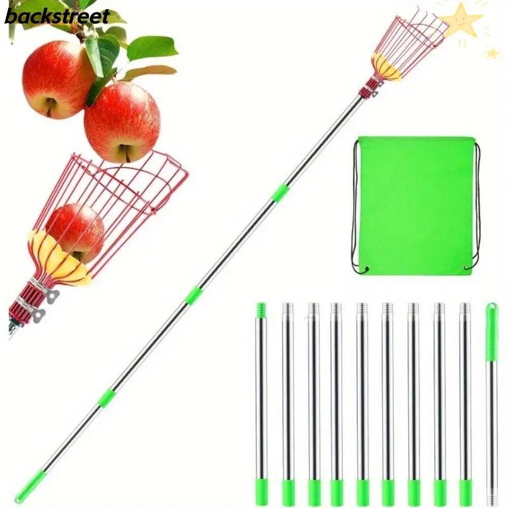 Backstreet Fruit Picker, Telescopic Rod สแตนเลสผลไม้ Collector Catcher ...