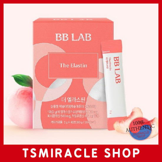 BB LAB The Elastine Hyaluronic Acid Peach Flavor Powder 2g 40 sachets ...