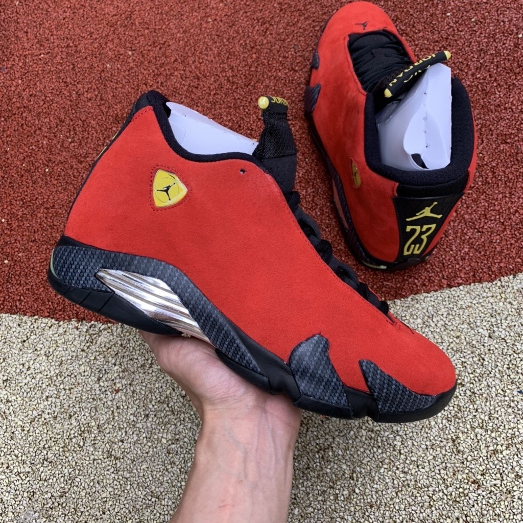 TOP คุณภาพair Jordan 14 Ferrari AJ14 รองเท้าผ้าใบสําหรับรองเท้าผู้ชาย ...