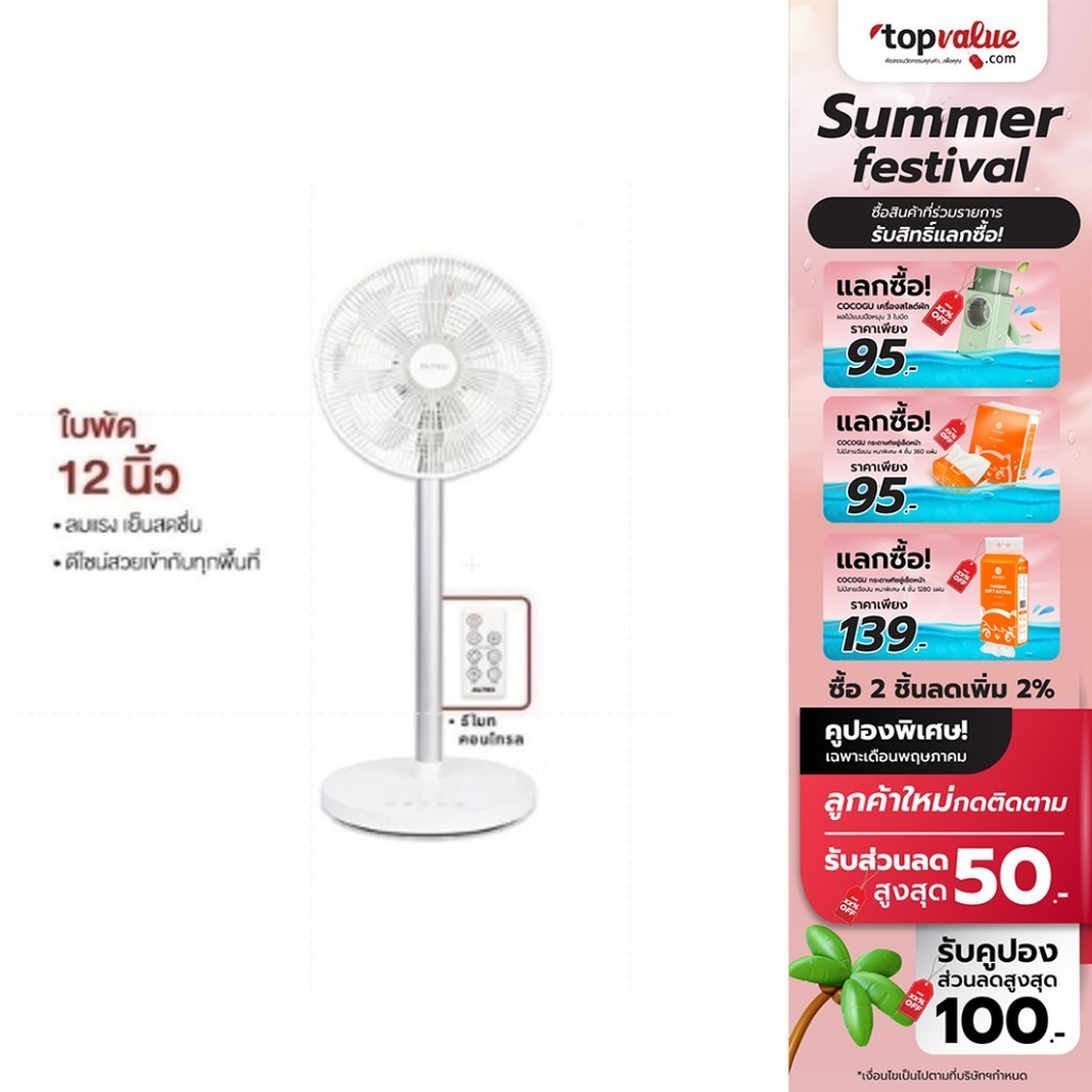 [เหลือ 815 ทักแชท] ALTEC Smart Inverter DC Fan พัดลมอัจฉริยะอินเวอร์เต ...