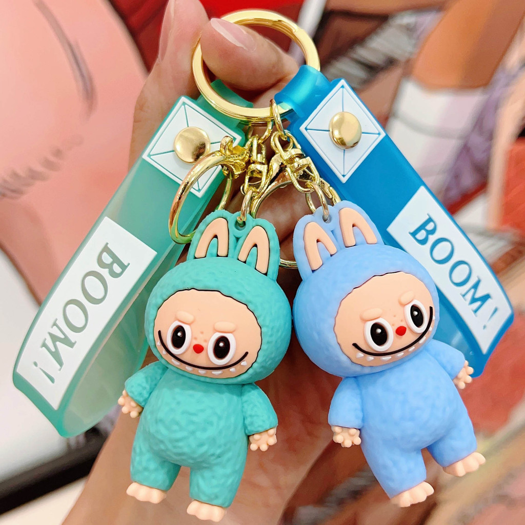 Labubu Key Chain Pop Mart Bunny Labubu จี้ตุ๊กตากระเป๋าเป้สะพายหลัง ...
