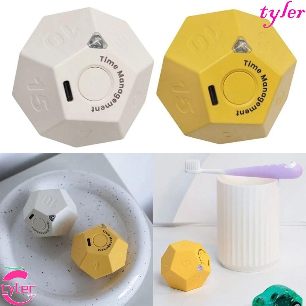 Tyler Cube Timer ไฟ Led 450mah Time Ball อุปกรณ ์ ทําอาหารพลาสติก Type C ชาร ์ จพอร ์ ต 2 โหมด