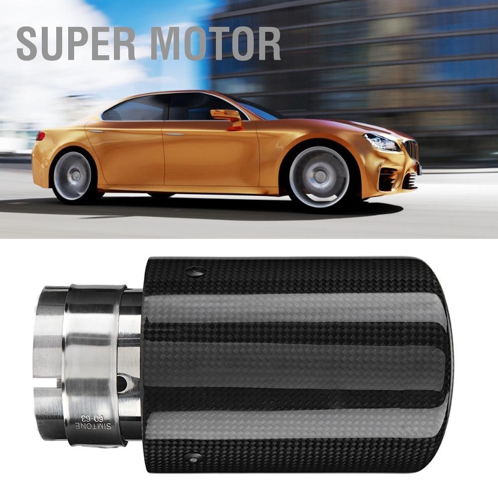 Super Motor สไตล์คาร์บอนไฟเบอร์รถยนต์ดัดแปลงท่อไอเสียท่อเดี่ยวคอ 63-89 ...