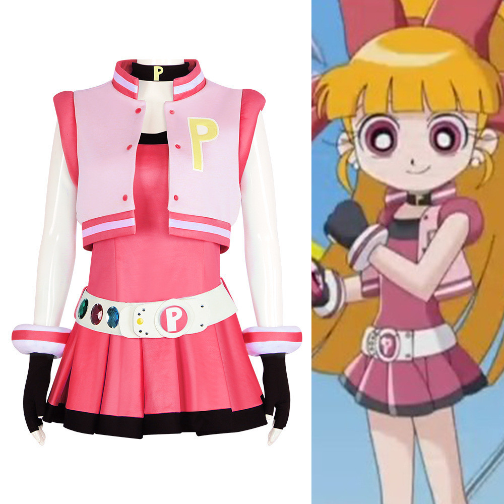 คอสเพลย ์ FM PowerPuff Girls Z Blossom Bubbles Buttercup คอสเพลย ์ เสื ...