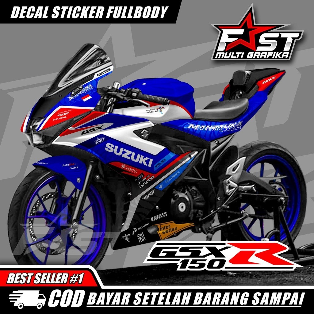 ใหม่ล่าสุด Decal Gsx R150 Full Body Mandalika สติกเกอร์ Variations Gsx ...