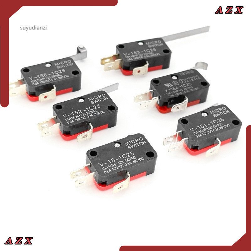 ชุด20ชิ้น ลิมิต สวิตซ์ Micro Limit Switches 16A 250V 125V SPST 4.8mm Width 2Pins NO Normally ...