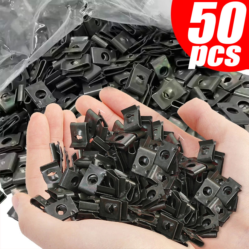 10/30/50 ชิ้นรถโลหะ U-Type Fastener คลิป/ฐานสกรูอัตโนมัติ Bayonet คลิป ...