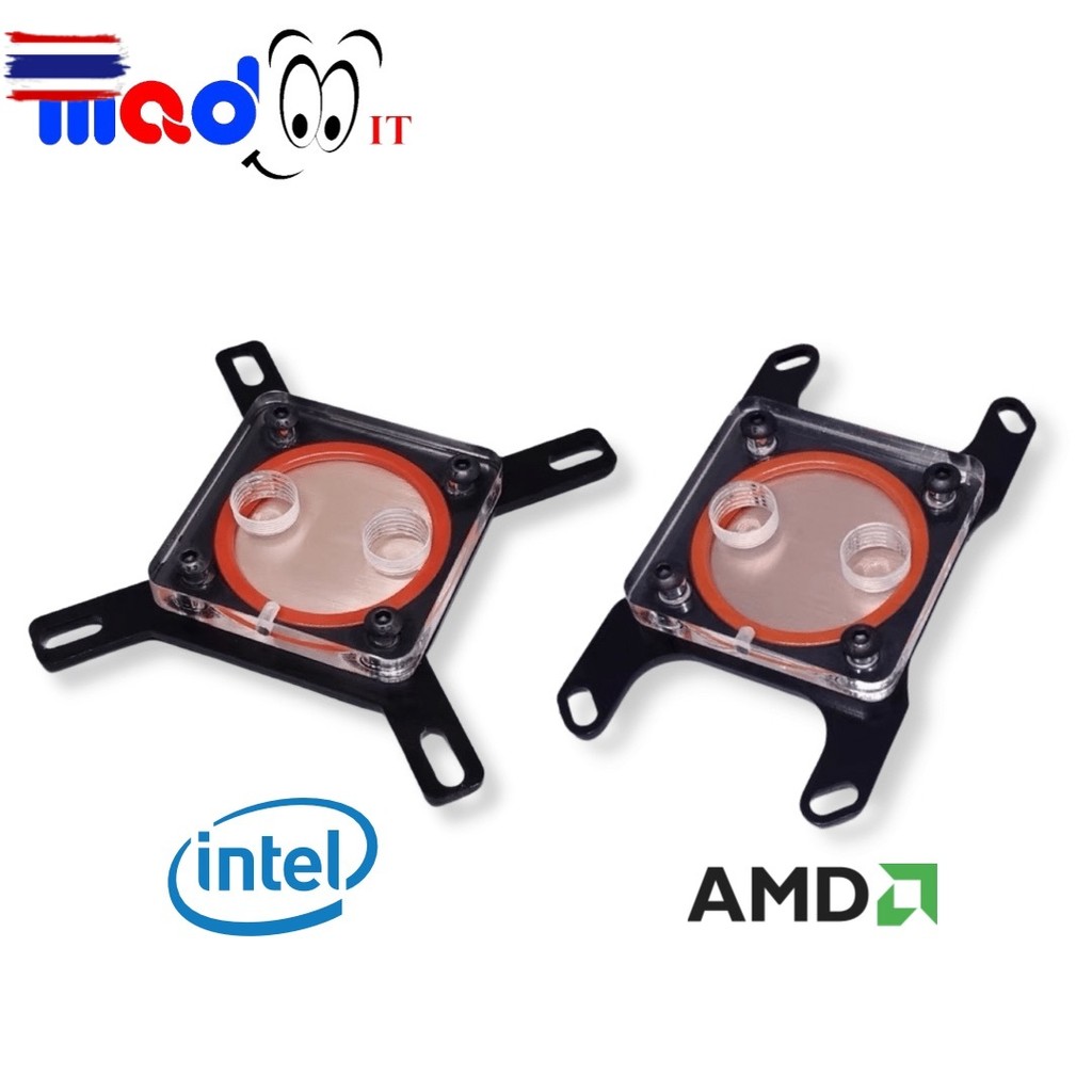 BLOCK CPU INTEL/AMD ล็อคน้ำระายความร้อน สำหรัชุดน้ำเปิด Computer Water ...
