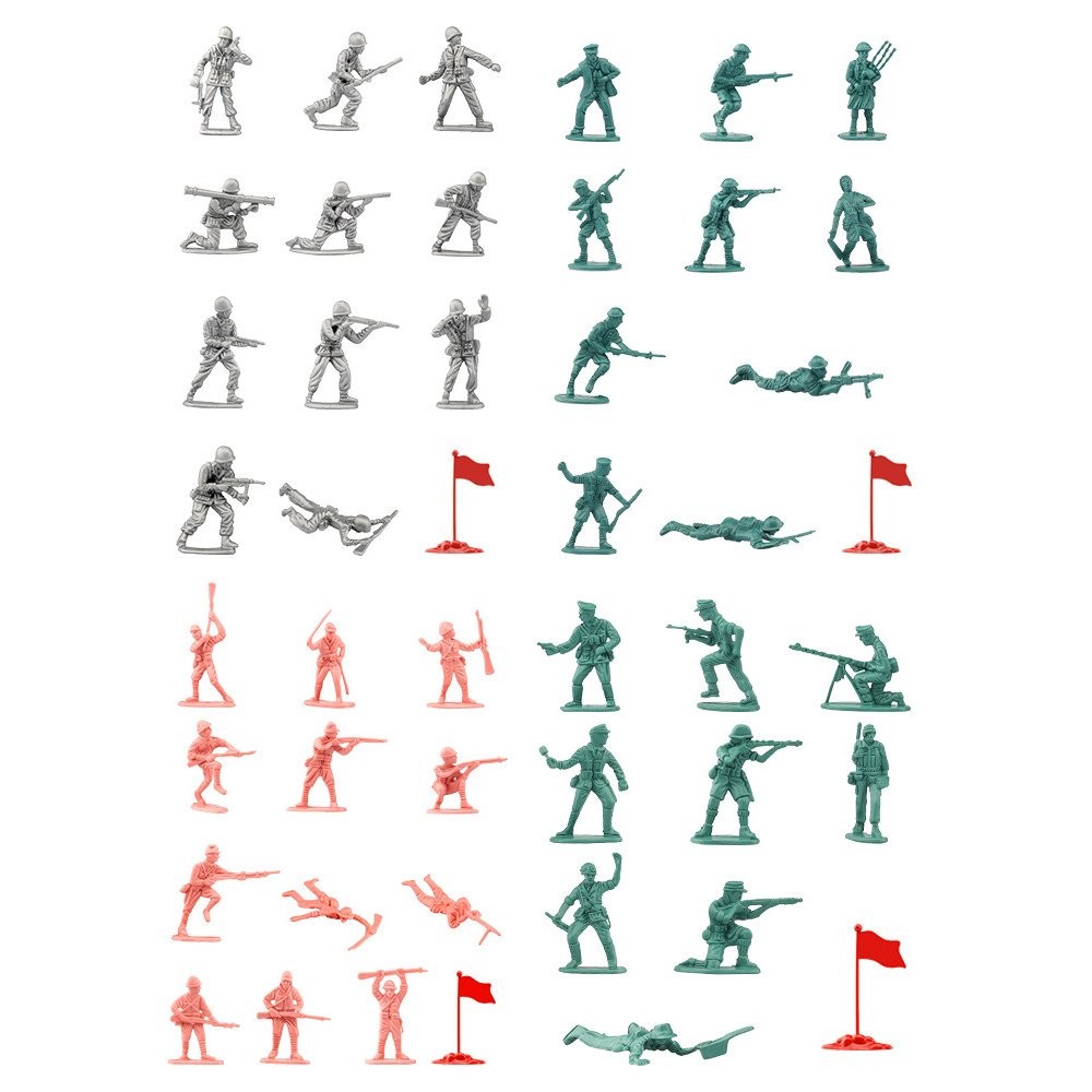 Jeu Old Yi Nostalgic War Soldier Model 100คนสี่ชาติทหารอเมริกันและ ...