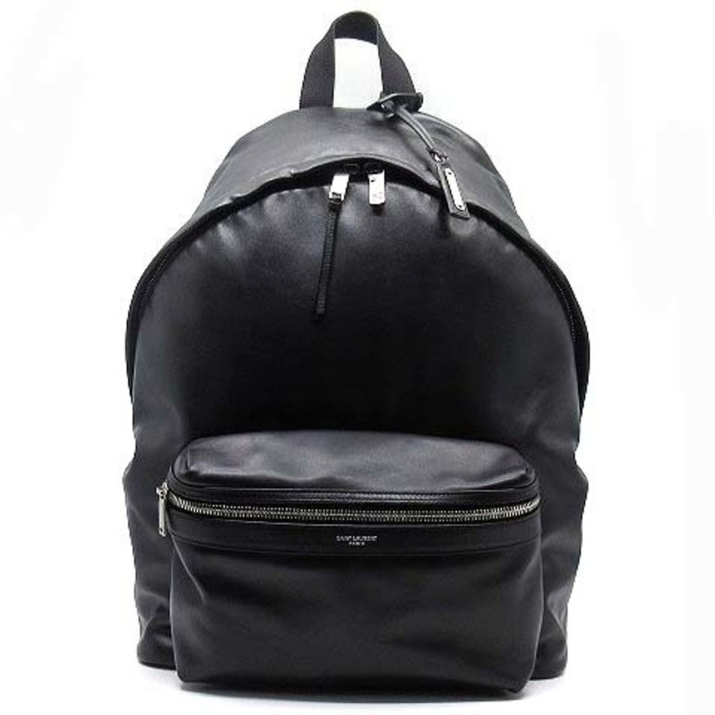 Yves Saint Laurent YSL Paris CITY Laula Backpack หนังสีดําส่งตรงจาก ...