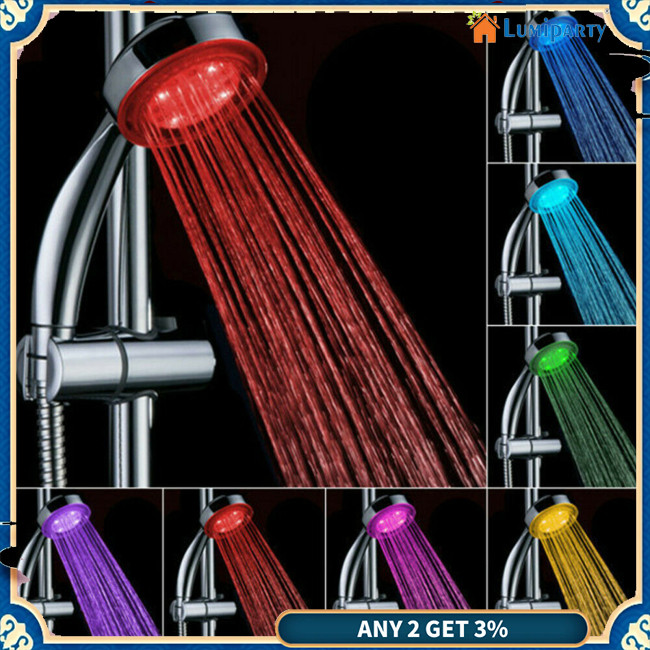 Lumiparty Home Bathroom Glow Shower Head Handheld 7 ไฟ Led เปลี่ยนสีหัว ...