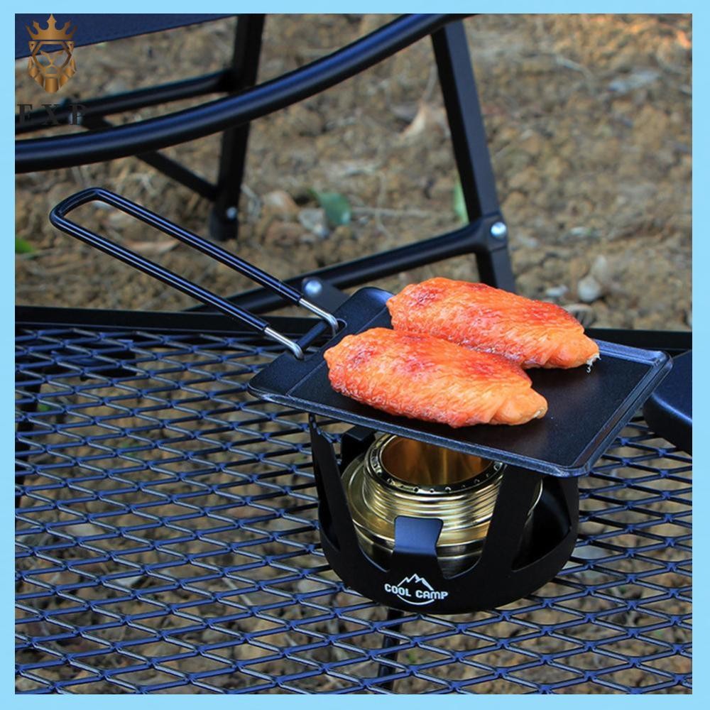 [explosion1.th] แผ่นแผ่นเหล็กบาร์บีคิว จานขนมไม่ติด กระทะ ถาดทําอาหารขนาดเล็ก อุปกรณ์ปิกนิก ...