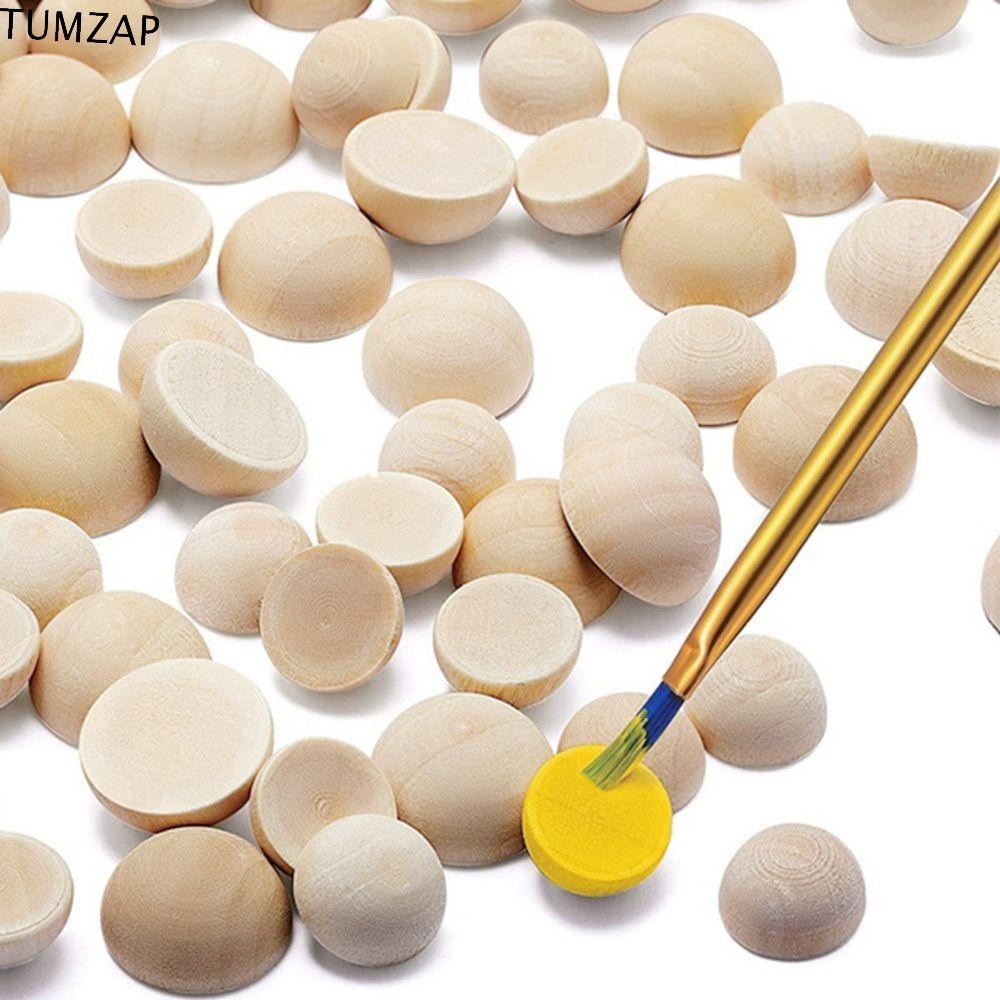 ลูก TUMZAP ลูกปัดเป็นมิตรกับสิ่งแวดล้อมครึ่งรอบ DIY ไม้ยังไม่เสร็จตกแต่งงานแต่งงานลูกบอลงานฝีมือ ...