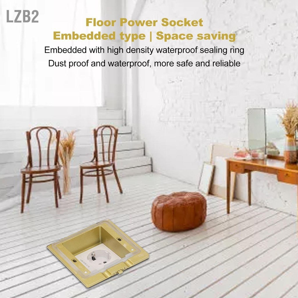 LZB2 ปลั๊กไฟตั้งพื้นการติดตั้งแบบฝัง USB กันน้ำกันฝุ่นเต้ารับไฟฟ้าแบบฝังมาตรฐาน EU 250V | Shopee ...