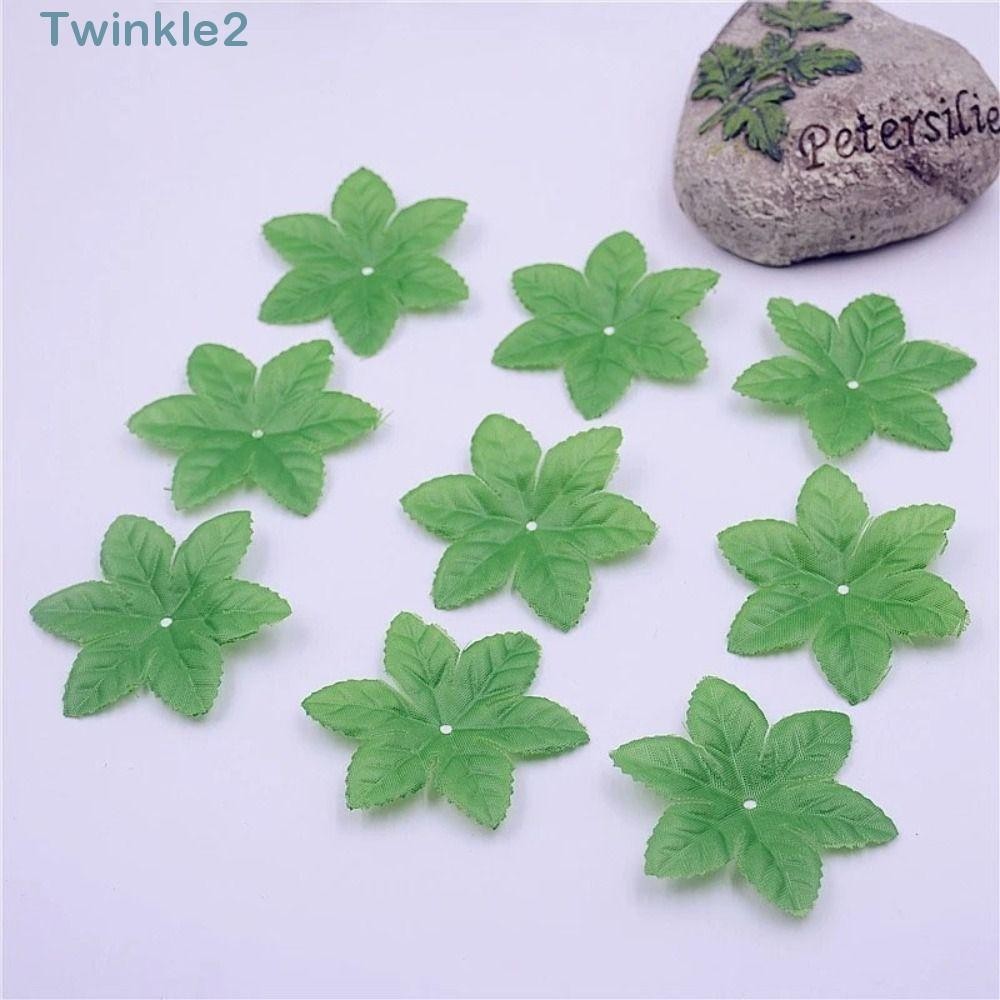 Twinkle 100pcs Rose สีเขียวใบ , DIY พวงหรีดใบประดิษฐ ์ พืชจําลอง Rose ...