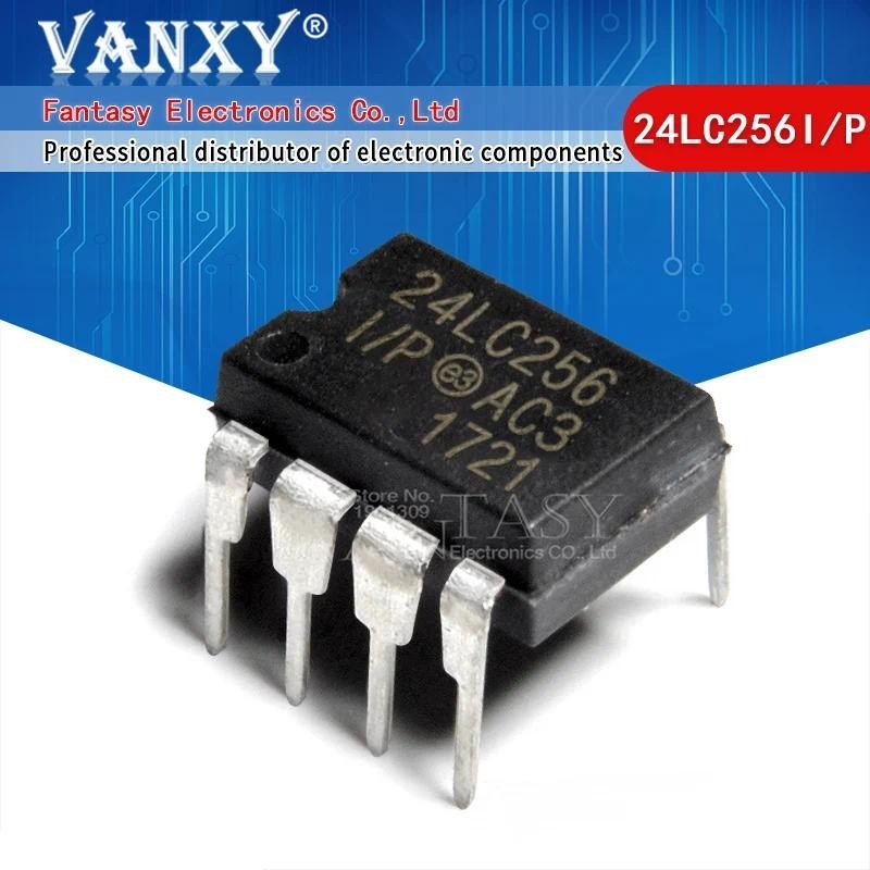 5pcs 24LC256-I/P DIP-8 DIP 24LC256 EEPROM DIP 24LC256-I/P ส่วนประกอบ ...
