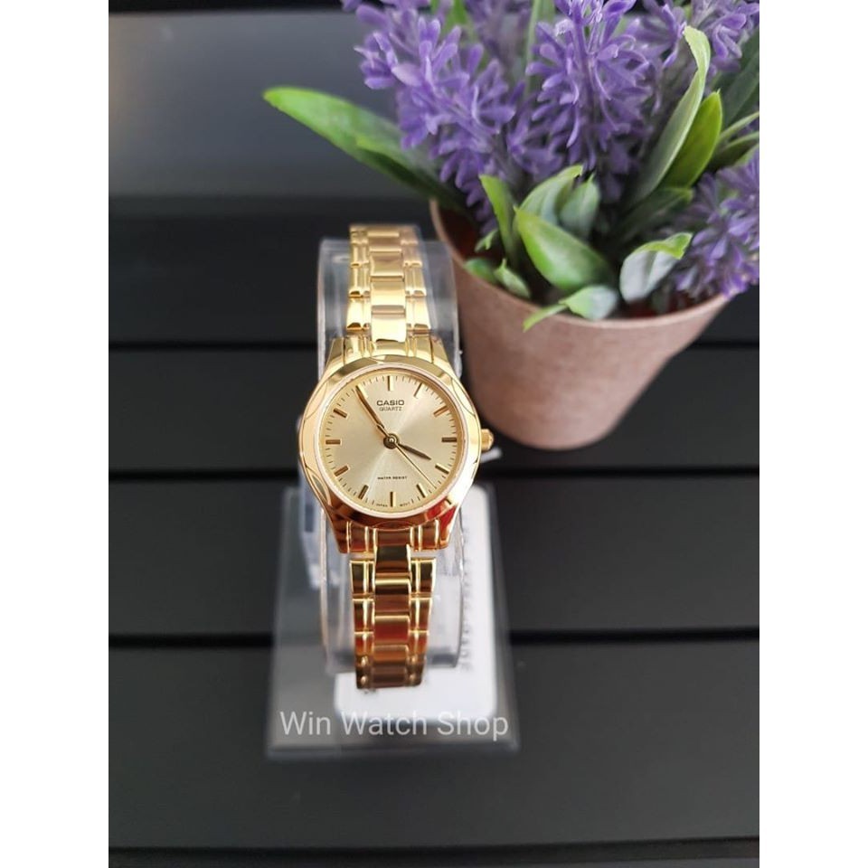 Casio นาฬิกาข้อมือผู้หญิง รุ่น LTP-1275G-9ADF สายแสตนเลสสีทอง หน้าปัดทอง -มั่นใจ ของแท้ 100% ...