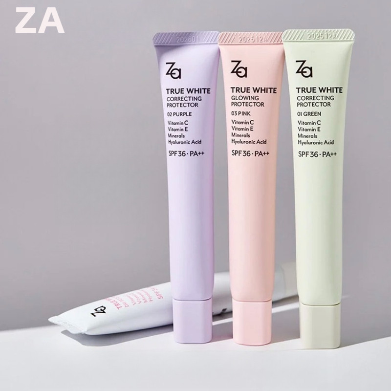ZA Base Cream Makeup Primer Adjust Skin Tone Make-Up Fit | Shopee Thailand