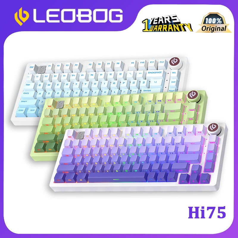 Leobog Hi75 คีย์บอร์ดแบบกลไกอลูมิเนียม Turd 75% พร้อมปะเก็นโครงสร้างเกม ...