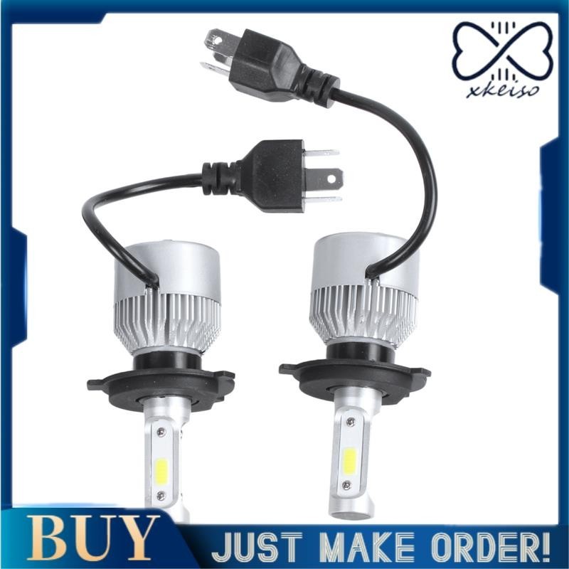 2 x S2 H4 72W 8000LM led ไฟหน้ารถ Hi/Lo Beam หลอดไฟอัตโนมัติ 6000K สีขาวxkeiso | Shopee Thailand