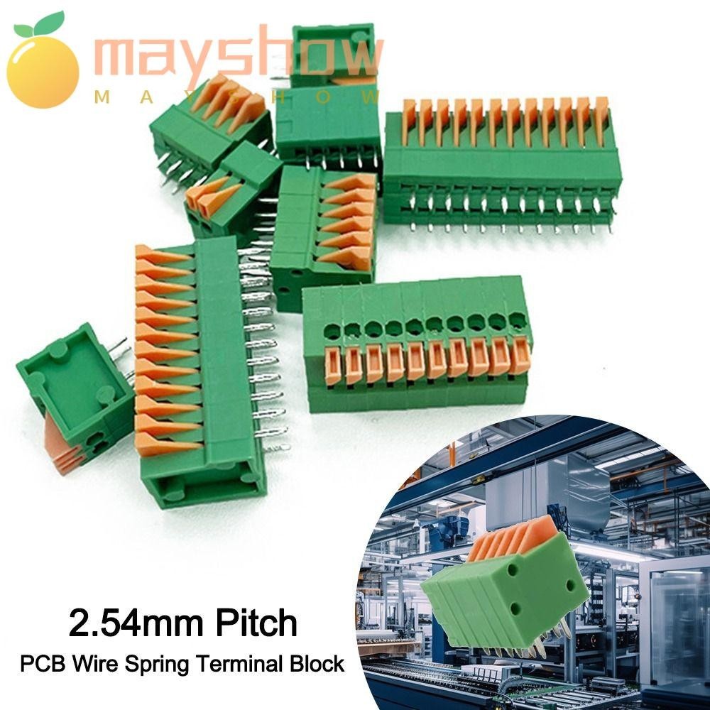 Mayshow Push-in Spring Screwless Terminal Block,ตรง/Bent Foot 2.54mm ...