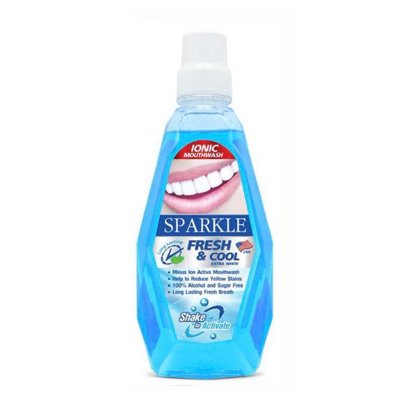 น้ำยาบ้วนปาก Sparkle Ionic Mouthwash สูตร Fresh & Cool Extra White ขนาด 500 ml | Shopee Thailand