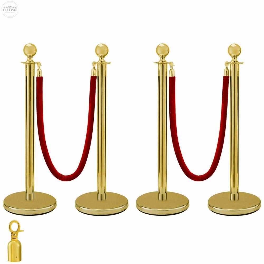 Premium Crowd Control Quue Line Barrier Burgundy Velvet Rope ความยาว 5 ...
