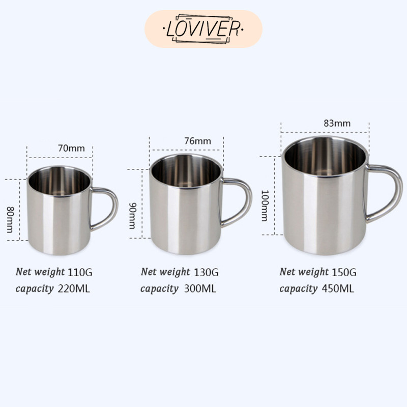 แก้วชาสแตนเลส - ฉนวนติดผนังคู่ - BPA Healthy Choice -220ml 300ml 400ml | Shopee Thailand