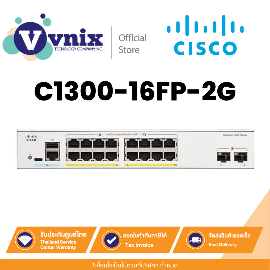 Cisco C1300-16FP-2G SWITCHES-Switches Catalyst Layer 3 Managed By Vnix ...