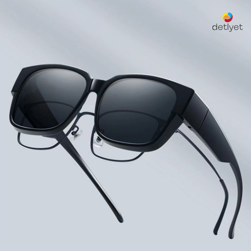 COD🌷แว่นตากันแดดเลนส์โพลาไรซ์ป้องกันแสงสะท้อนกรอบสี่เหลี่ยมใหญ่แฟชั่น ...