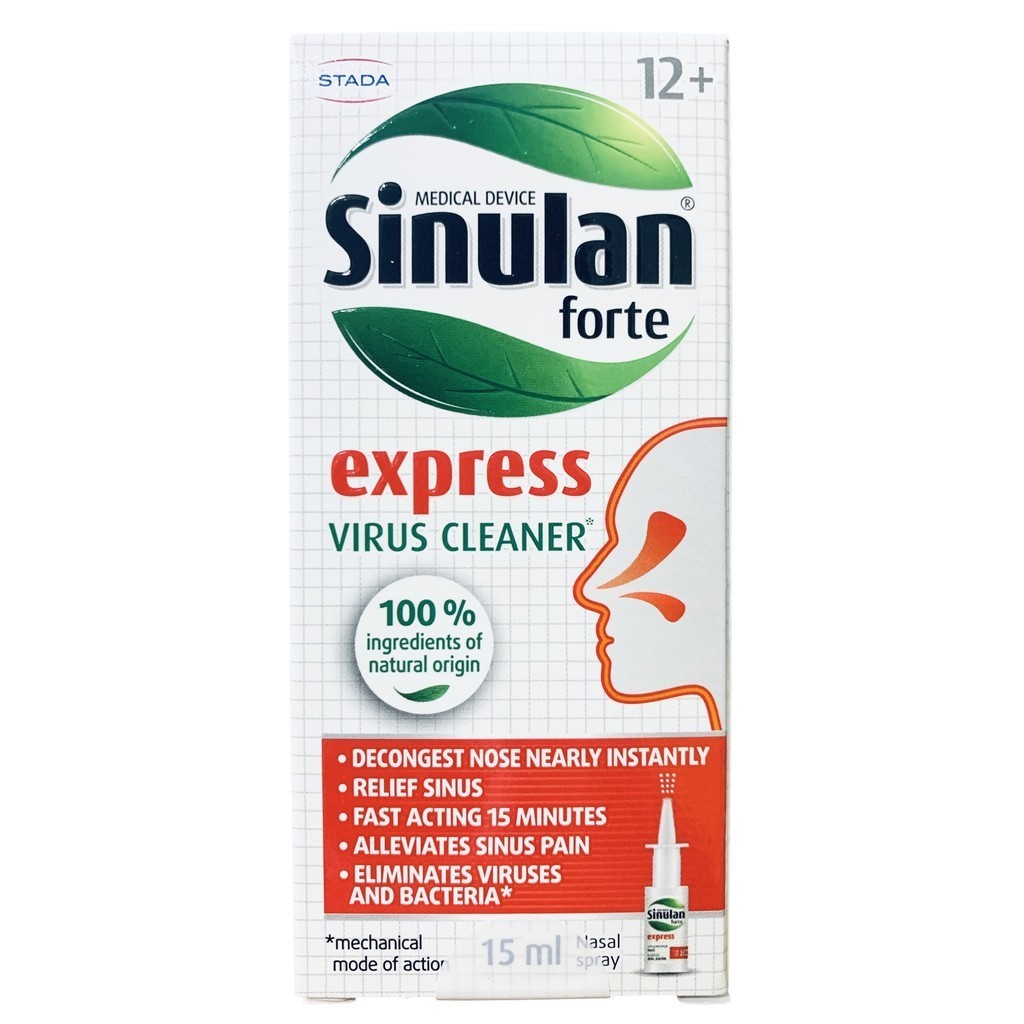 Sinulan Forte Express Virus Cleaner สเปรย์พ่นจมูก ซีนูแลน ฟอร์ท เอ็กซ์เพลส ขนาด 15 ml. จำนวน 1 ...