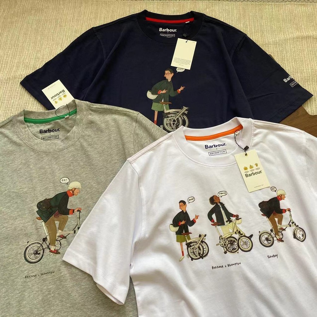 Barbour Brompton Slowboy Joint Cloth เสื้อยืดขี่จักรยานจักรยานภาพประกอบ ...