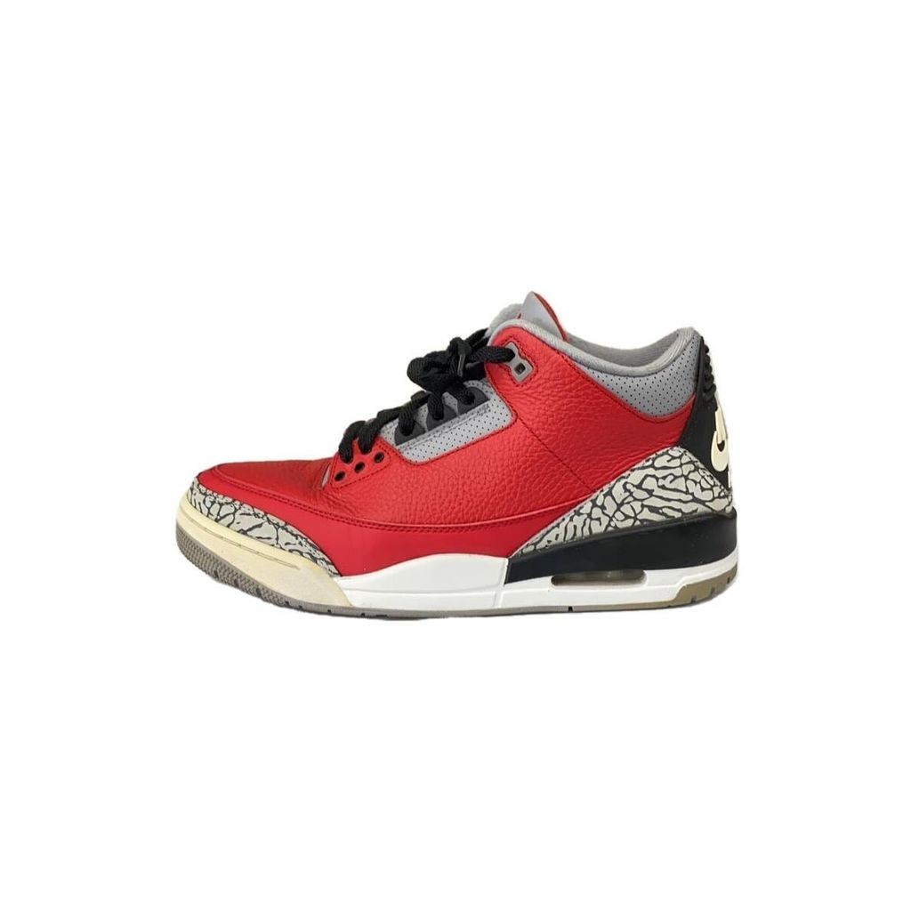 รองเท้าผ้าใบ NIKE Air Jordan 3 Low 2 6 7 5 9 Red retro cut 27.5cm ส่ง ...