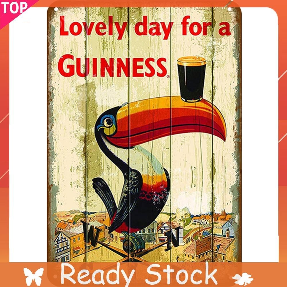 Vintage Metal Plate Guinness ภาพวาดเหล็กสี่เหลี่ยม Wall Art Decor30x40 ...