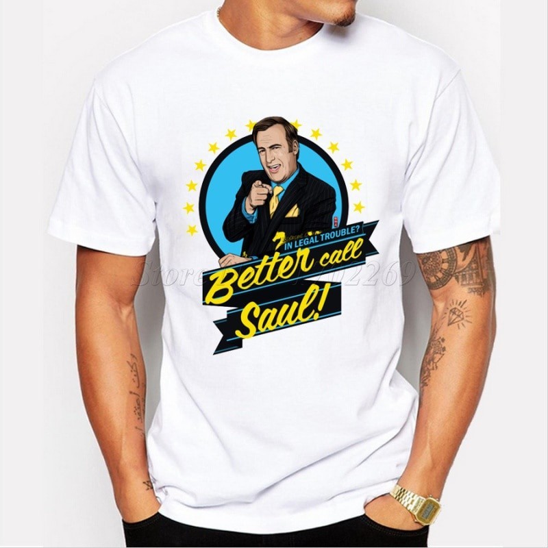 Better Call Saul cartoon printed men Breaking Bad เสื้อกีฬา สไตล์ หลวม ...