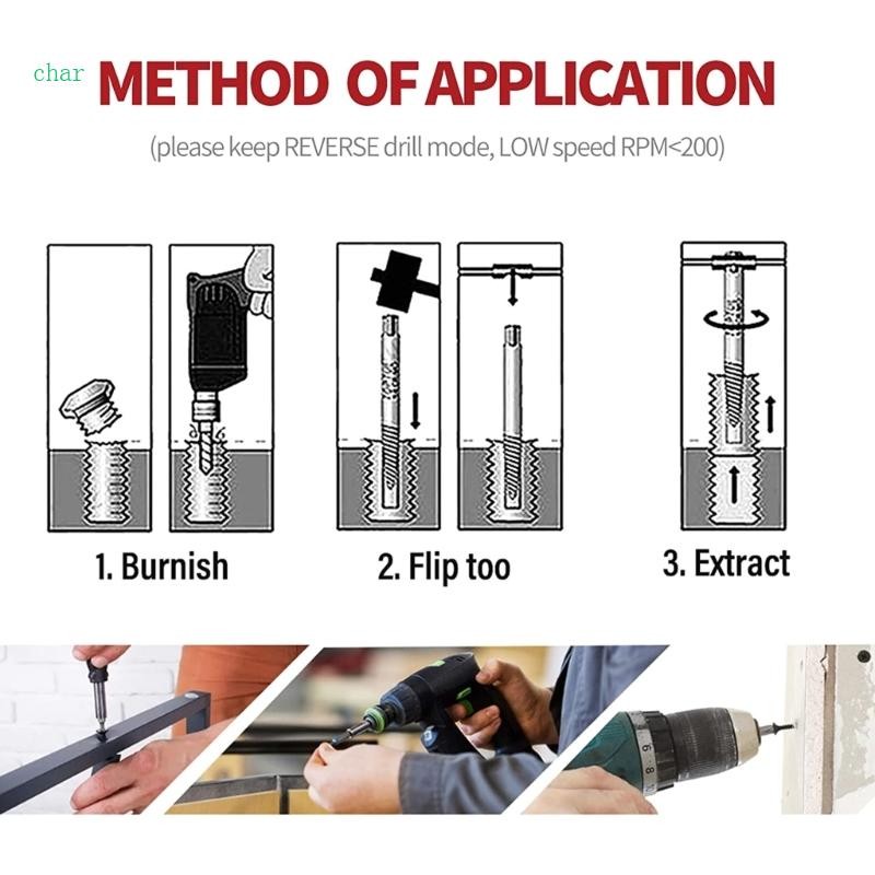 Char 22 ชิ้น Extractor ไขควง Remover Purpose เครื่องมือถอดสกรู Bolt ...