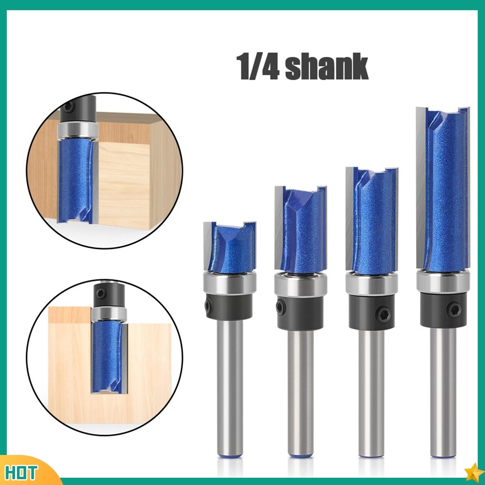 grace Trimming Bit อุตสาหกรรม 1/4 นิ้ว Shank Top Bearing Flush Trim รูป ...