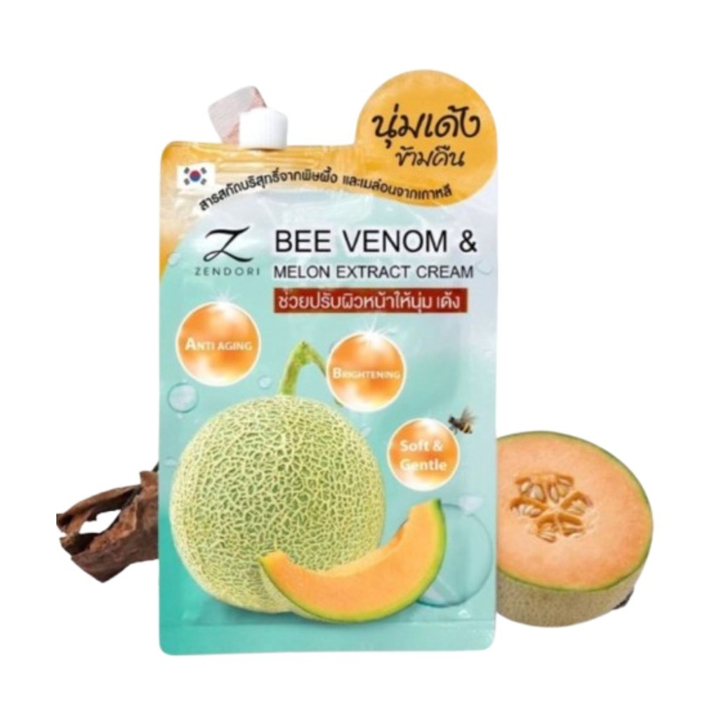 ♦️ของแท้·ส่งด่วน·ถูก♦️Zendori Bee Venom & Melon Extract Cream เซนโดริ ...
