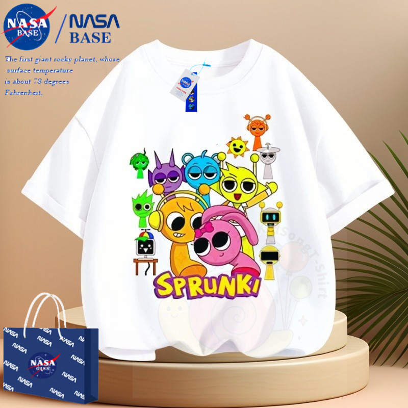 NASA INCREDIBOX SPRUNKI เสื้อยืดเด็กผ้าฝ้าย 100% นุ่มและแฟชั่นสําหรับ ...