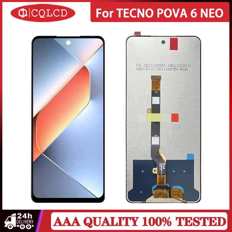สําหรับ Infinix Tecno Pova 6 Neo LCD Li6 จอแสดงผลหน้าจอสัมผัส Digitizer ...