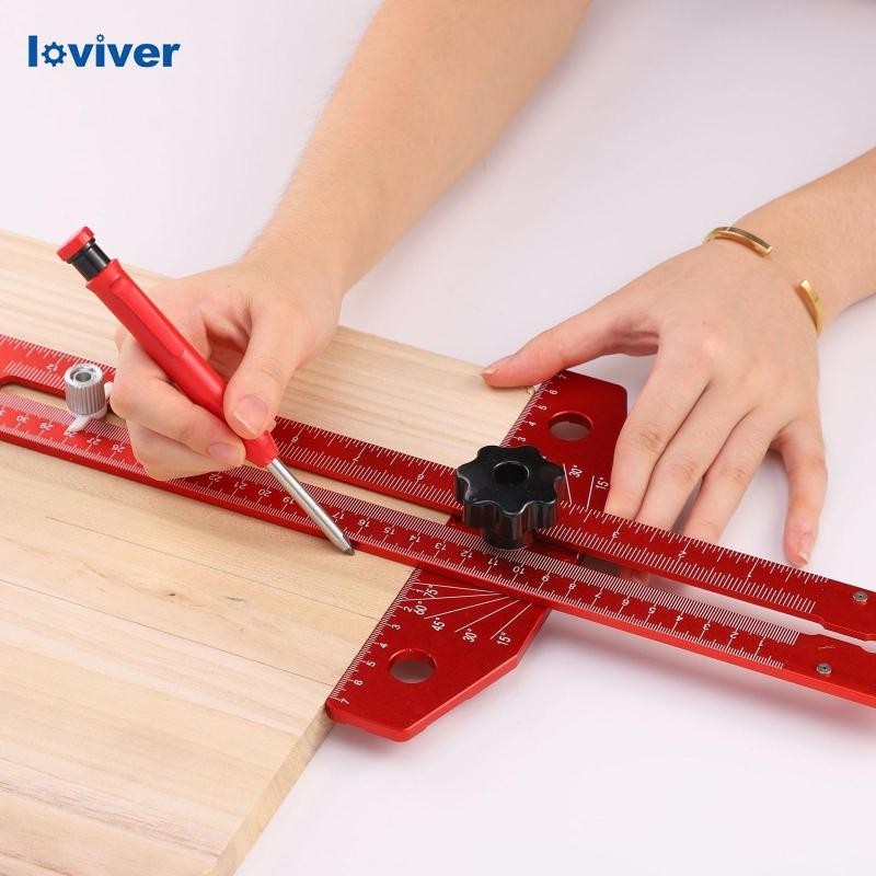 [ Loviver ] T Square Rotated Scriber Aluminium Alloy Universal Drawing ...