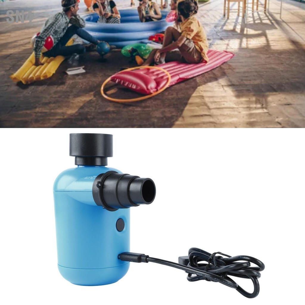 SN4 ปั๊มลมไฟฟ้าแบบพกพา Blue Inflator Deflator ปั๊ม Perfect สำหรับ ...