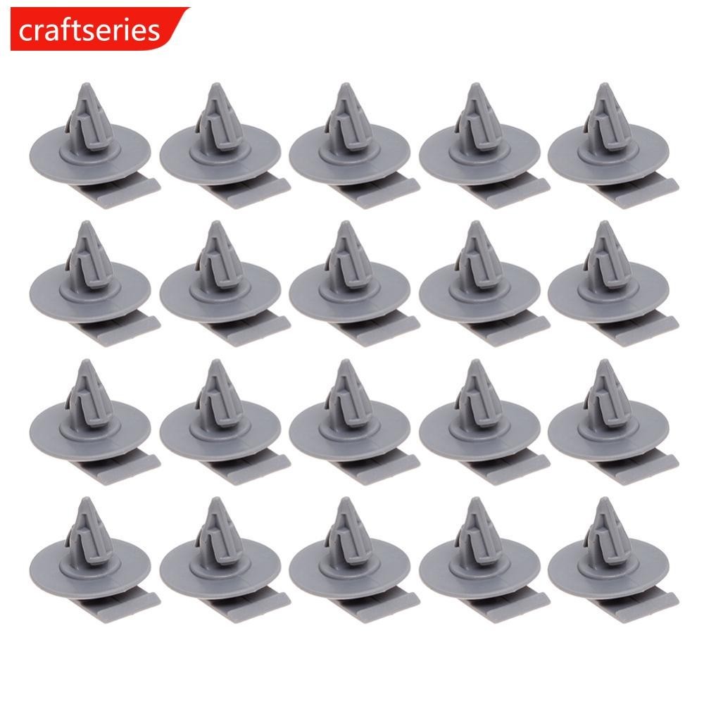 Craftseries 20 ชิ้นรถล้อ Arch Trim คลิป Retainer Fasteners สีเทา Rivets ...