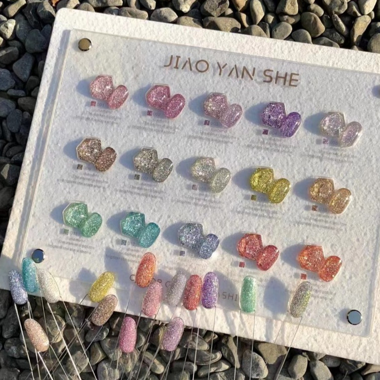 【พร้อมส่ง】 สีเจลแฟลชกลิตเตอร์ 15 สี JYS (JIAO YAN SHE)สีสวย | Shopee ...